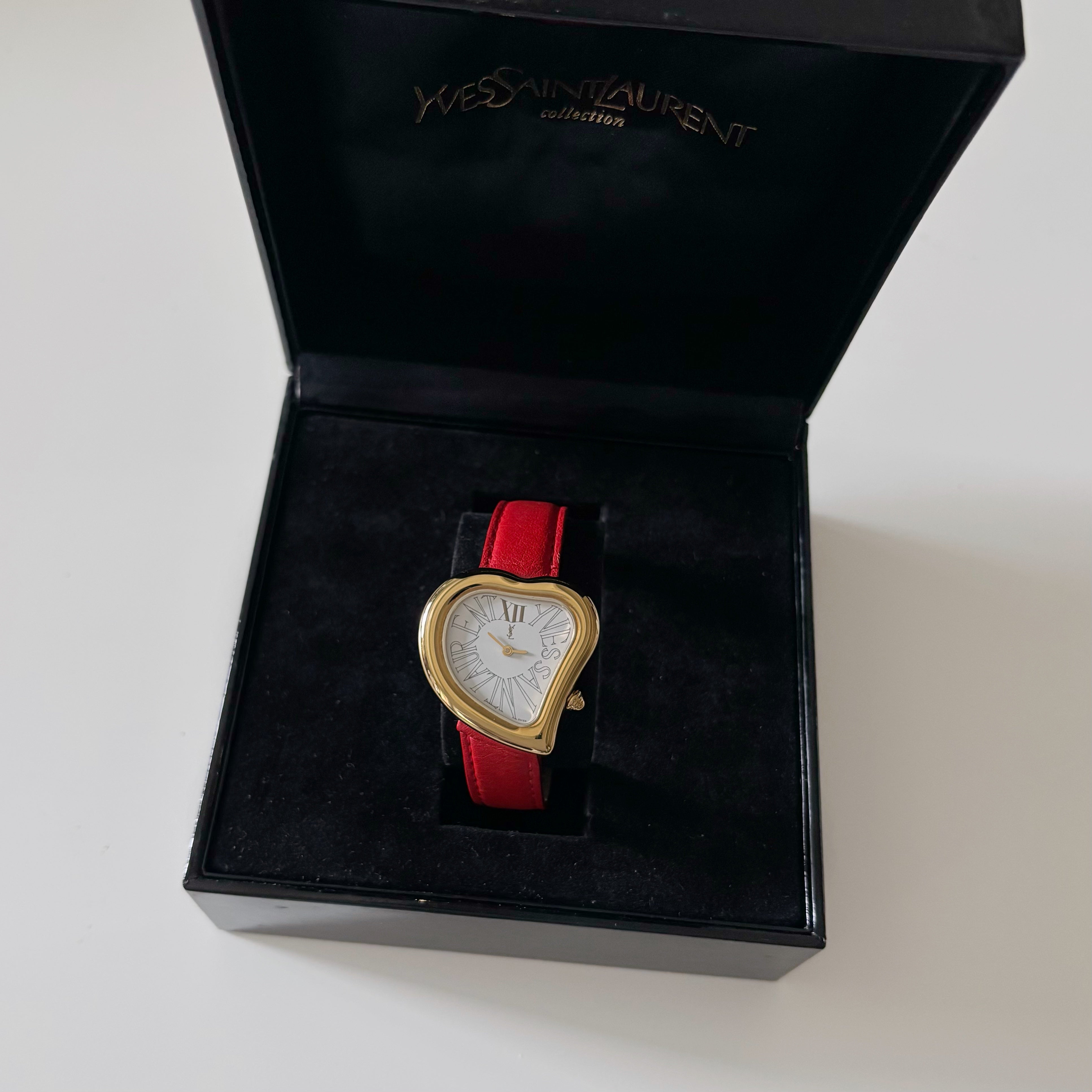 Yves Saint Laurent 1990s Heart Shaped Gold Plated Watch – Lorinaté