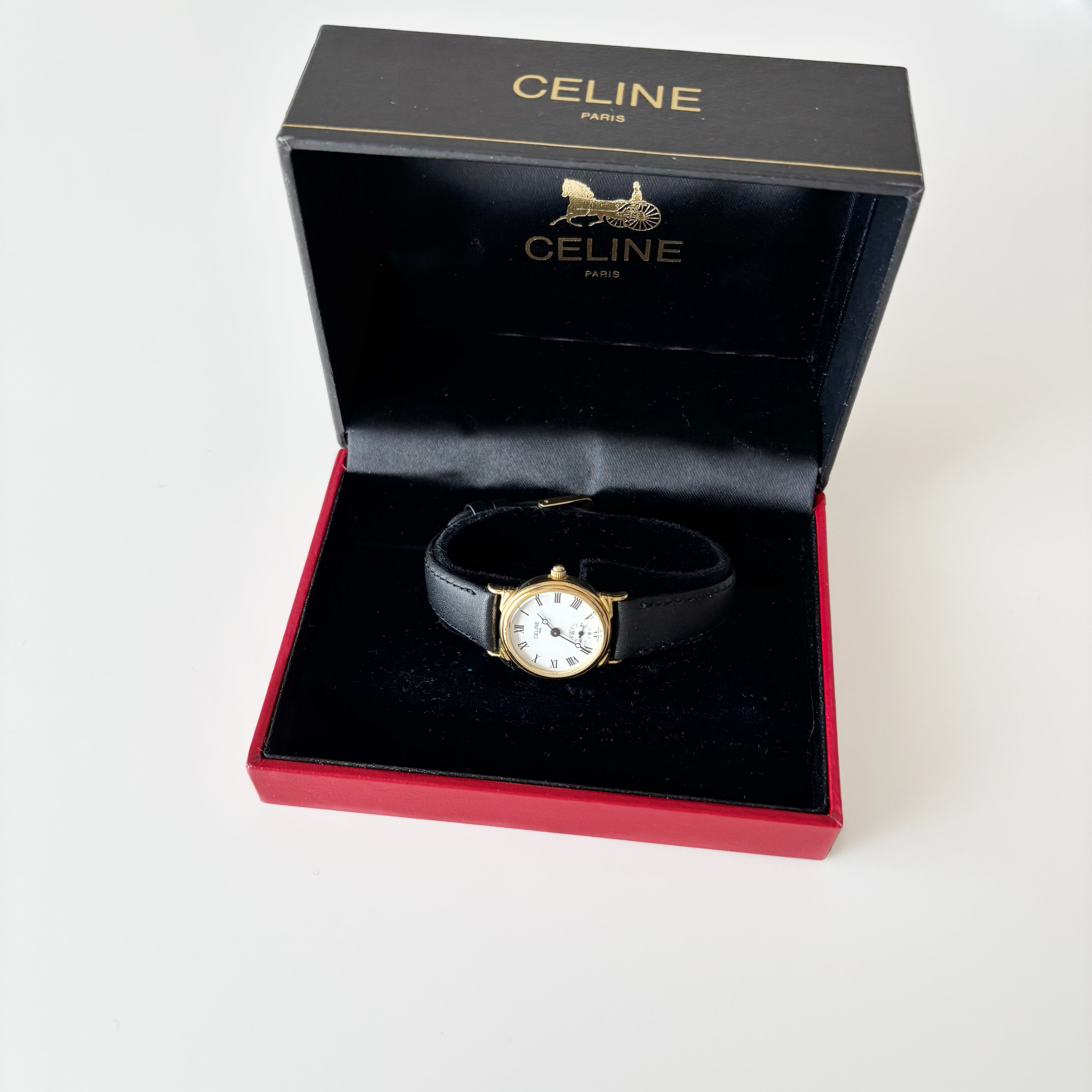 Celine 1990s Gold Plated Round Watch – Lorinaté